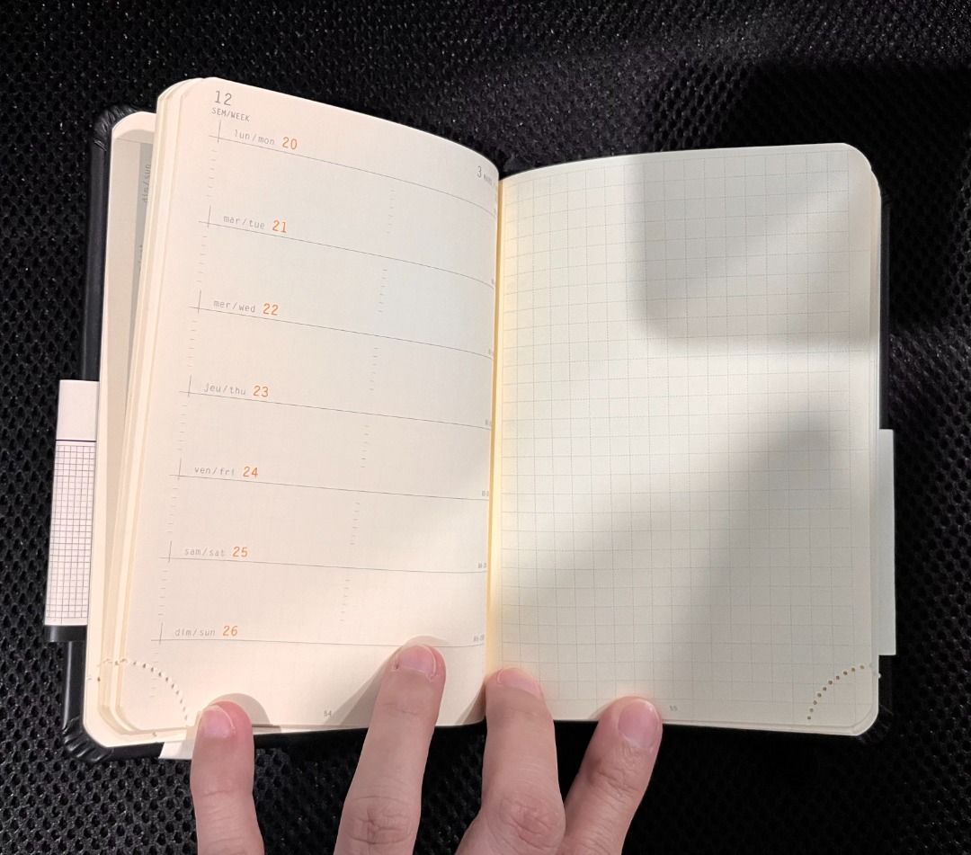 RHODIA A6 2023 Horizontal Monthly / Weekly Planner - Black, Hobbies ...