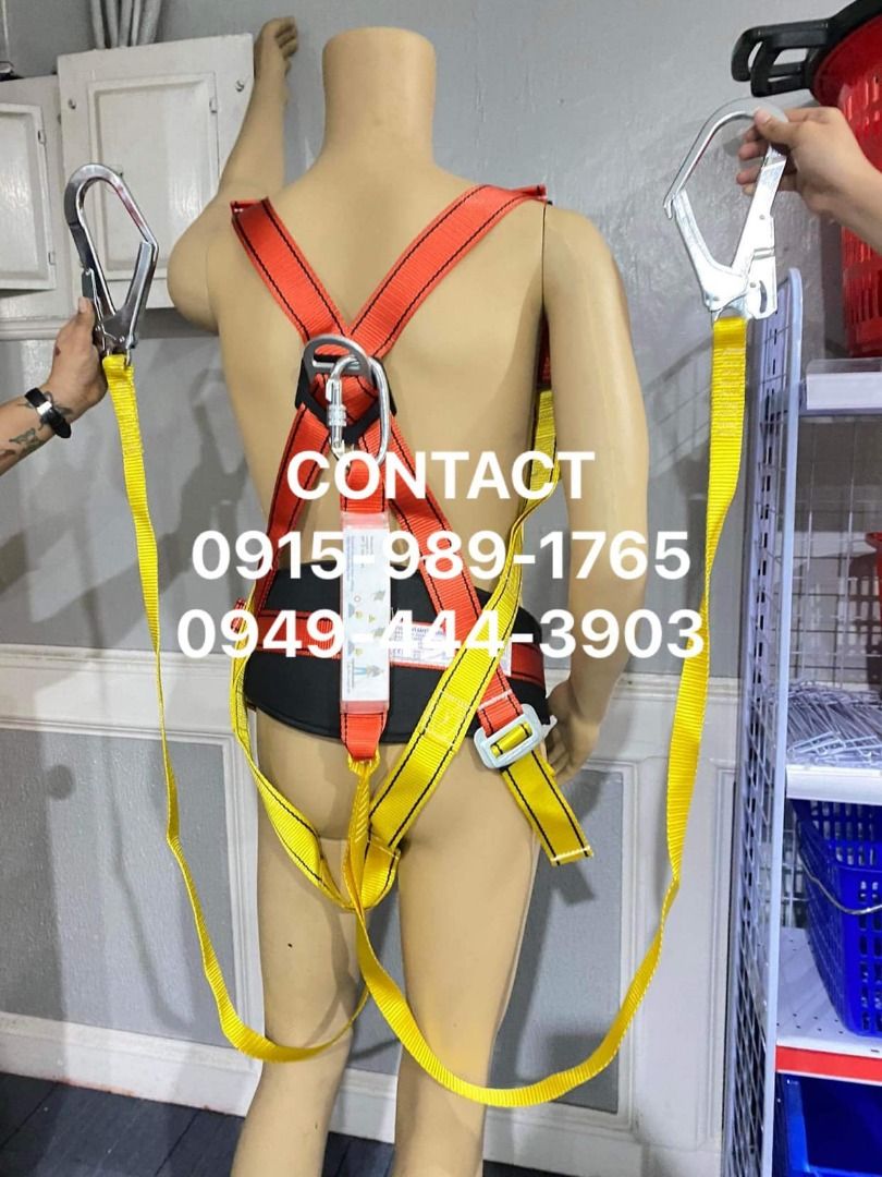 Safety Harness Full Body Harness with Back Support Chest Lock Double ... Safety Harness Full Body Harness with Back Support Chest Lock Double ...