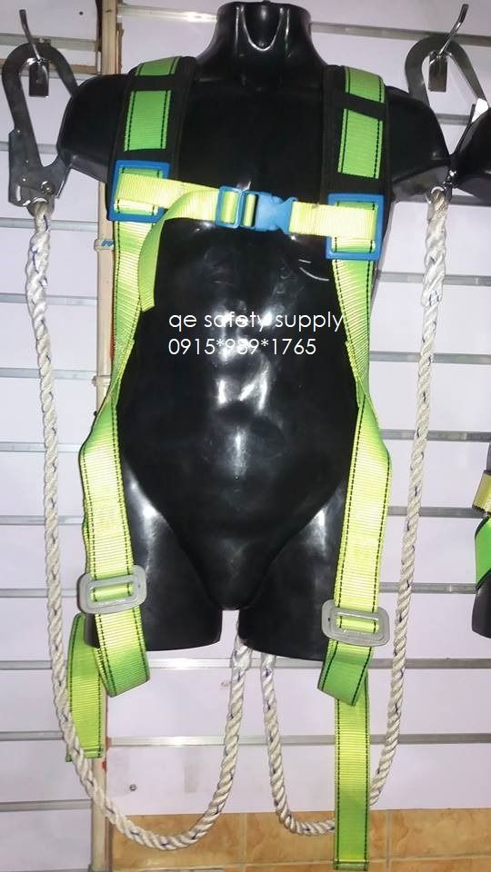 Safety Harness Full Body Harness With Chest Lock Double Lanyard Big ...