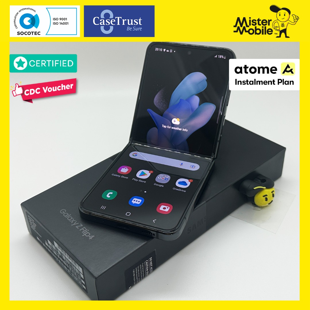 Samsung Galaxy Z Flip 4 256 256GB 5G Gray Local Used, Mobile Phones & Gadgets, Mobile Phones ...