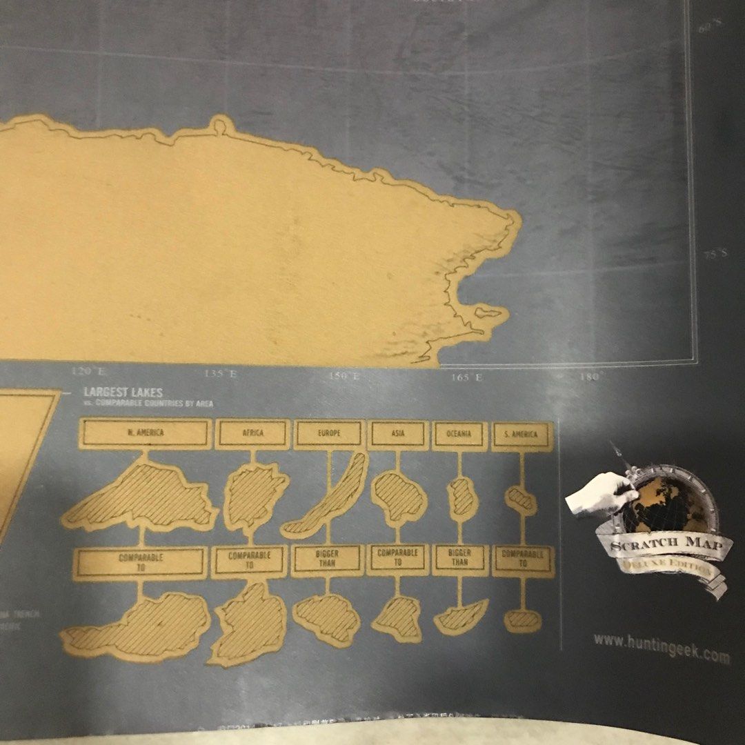 Scratch Map - Deluxe Version, Hobbies & Toys, Stationery & Craft, Art ...