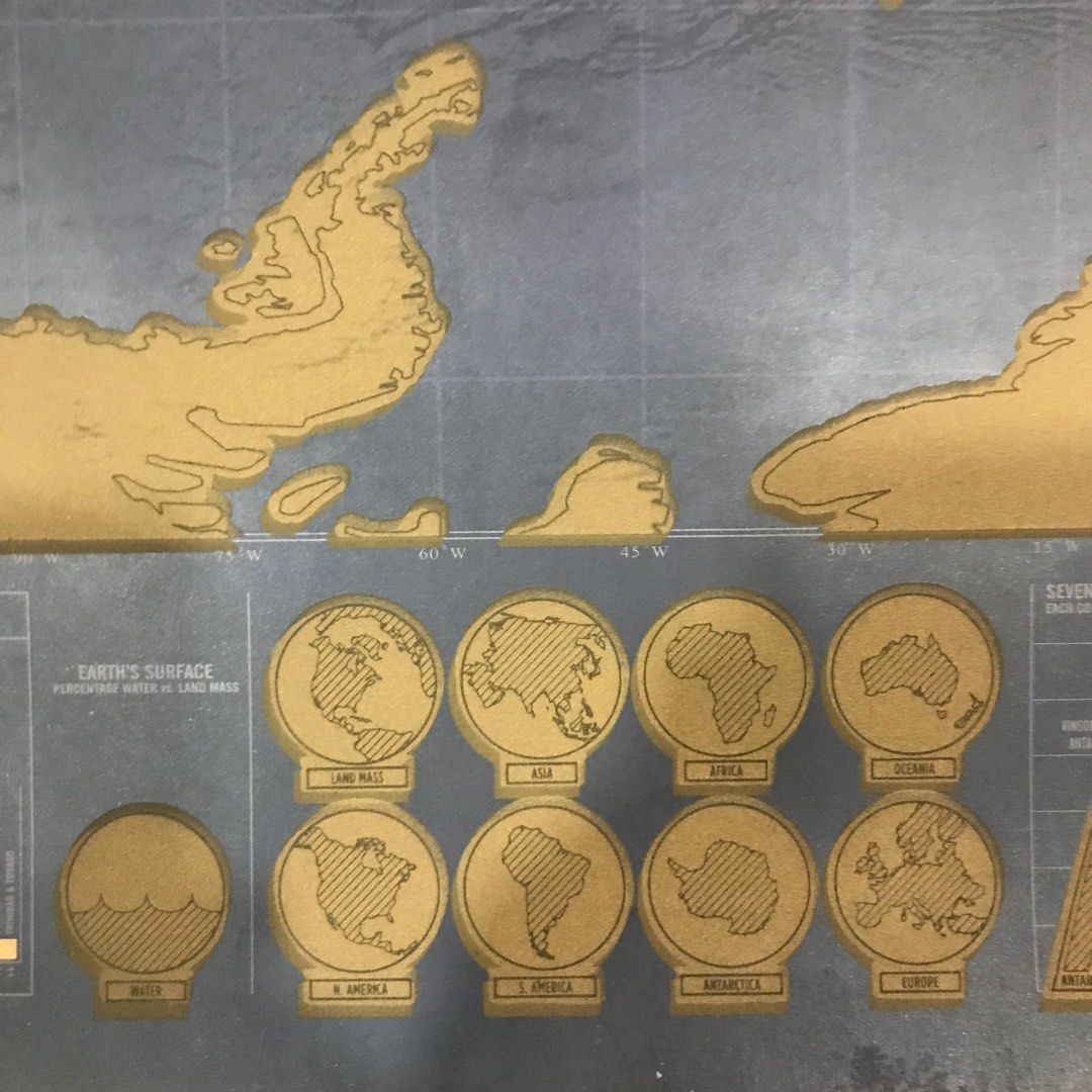 Scratch Map - Deluxe Version, Hobbies & Toys, Stationery & Craft, Art ...