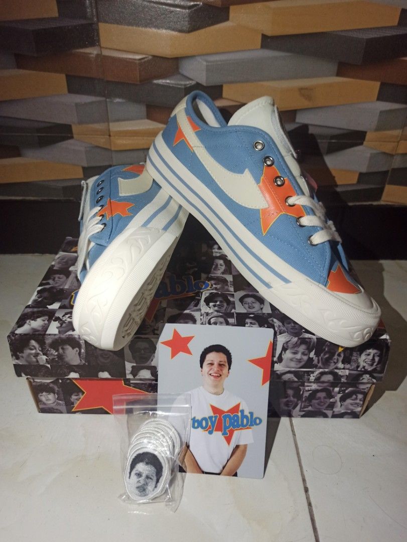 Sepatu Compass Baby Blue X Boy Pablo Size 41-42, Fesyen Pria, Sepatu ...