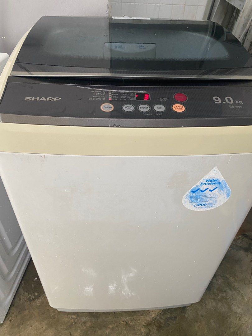 Sharp 9KG Top Loading Washing Machine, TV & Home Appliances, Washing ...