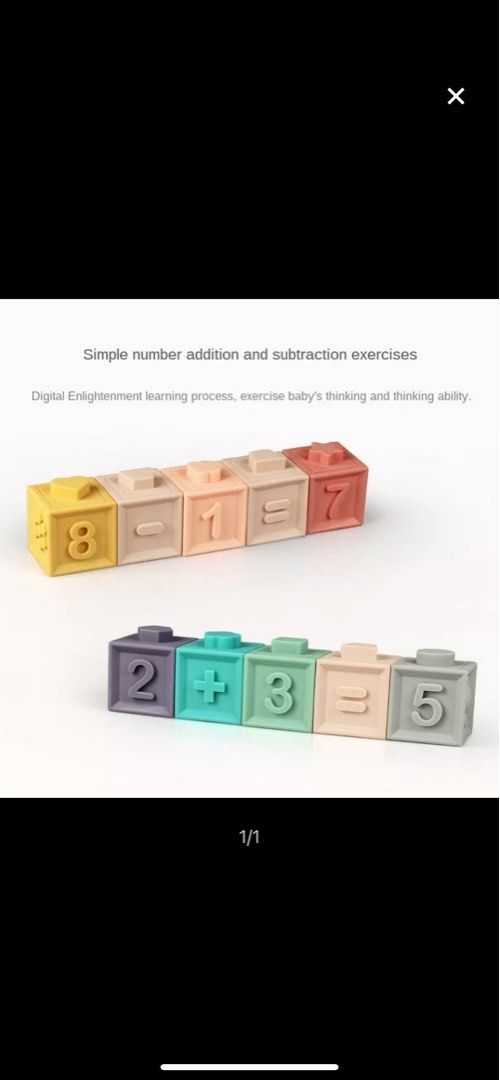Silicone stacking cubes, Babies & Kids, Infant Playtime on Carousell