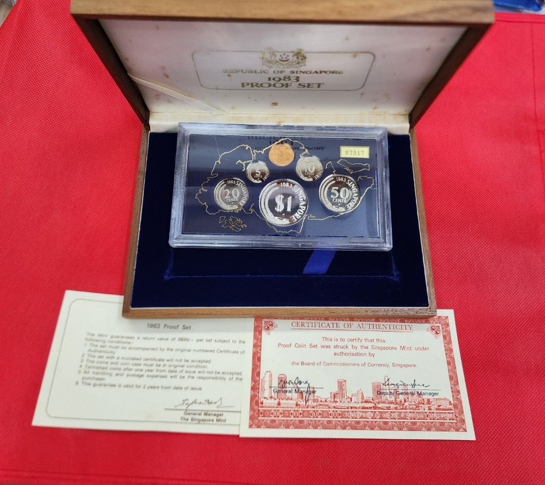 Singapore year 1983 proof coin set, Hobbies & Toys, Memorabilia & Collectibles, Currency on ...