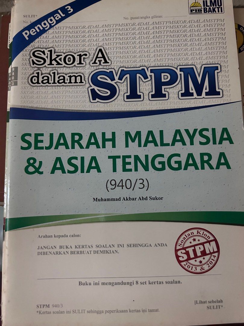STPM Penggal 3 Buku latihan (Ilmu Bakti ), Hobbies & Toys, Books ...