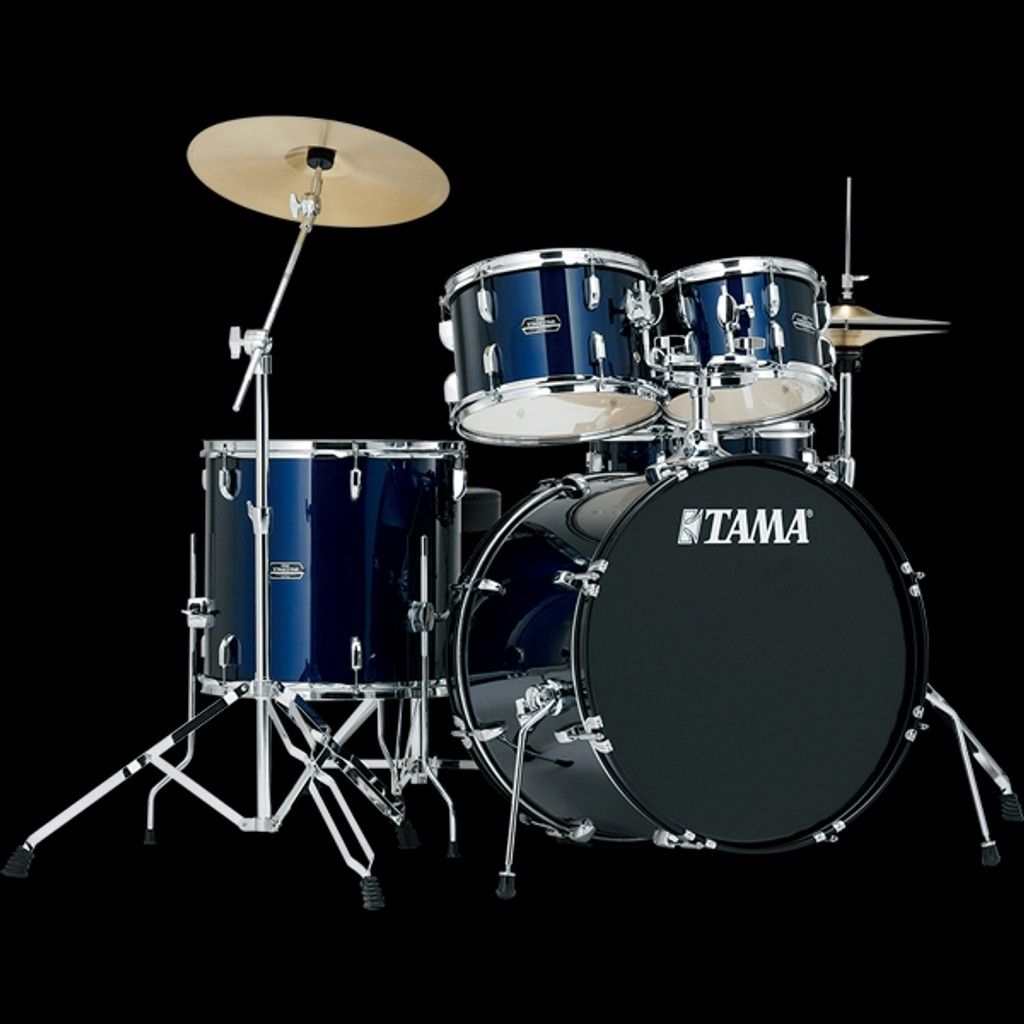 Tama Stagestar 5-Piece Drum Set w/Cymbal - Dark Blue, Hobbies & Toys ...