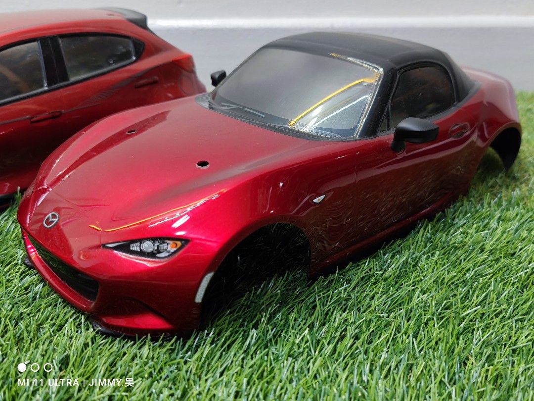 TAMIYA 1/10 Mazda 2 & Mazda MX5 (Mazda red) Bodyshell New Built rc ...