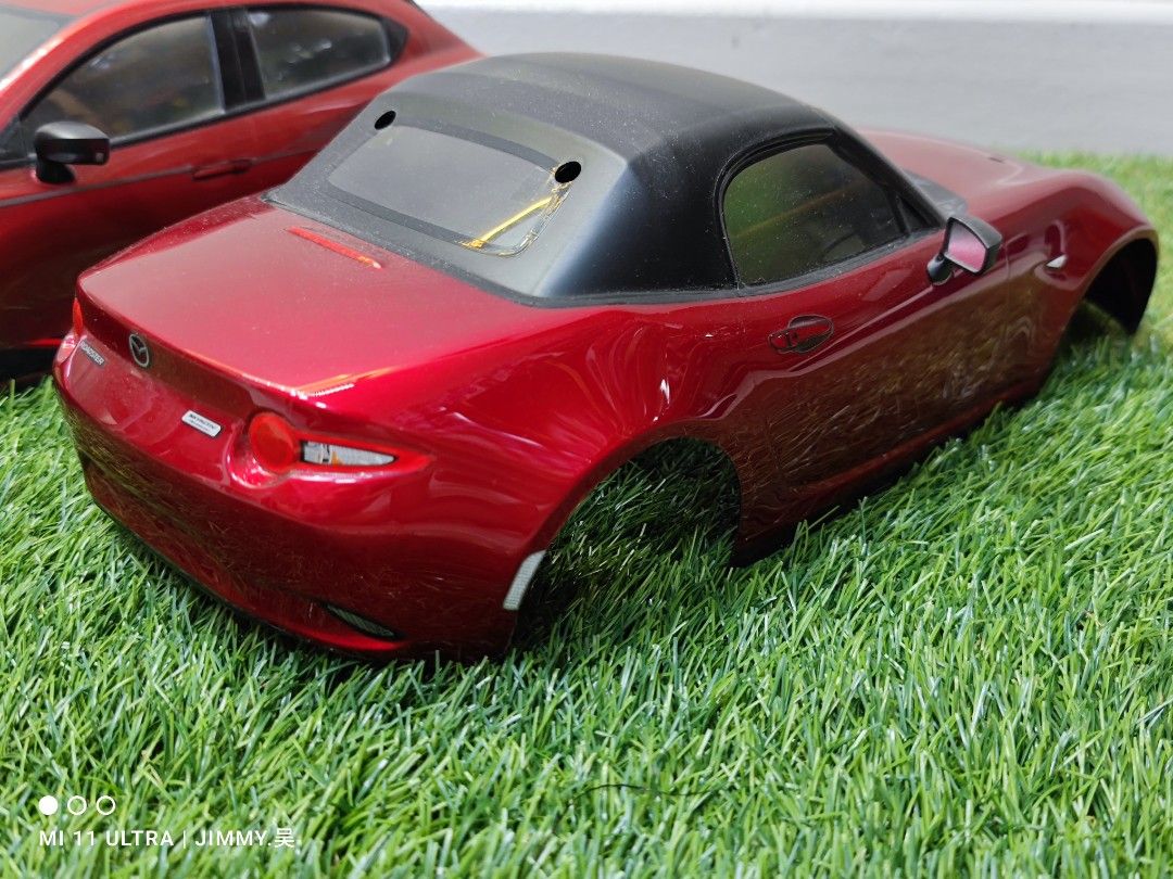TAMIYA 1/10 Mazda 2 & Mazda MX5 (Mazda red) Bodyshell New Built rc ...