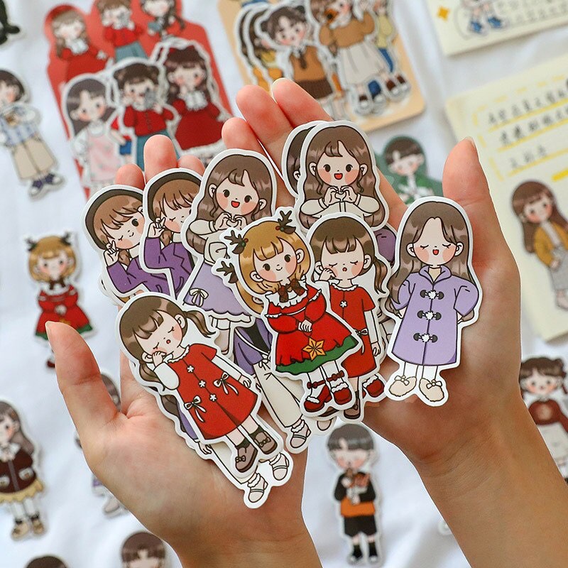 Telado Cute Korean Girls Stickers for Journalling/Bujo, Hobbies & Toys ...