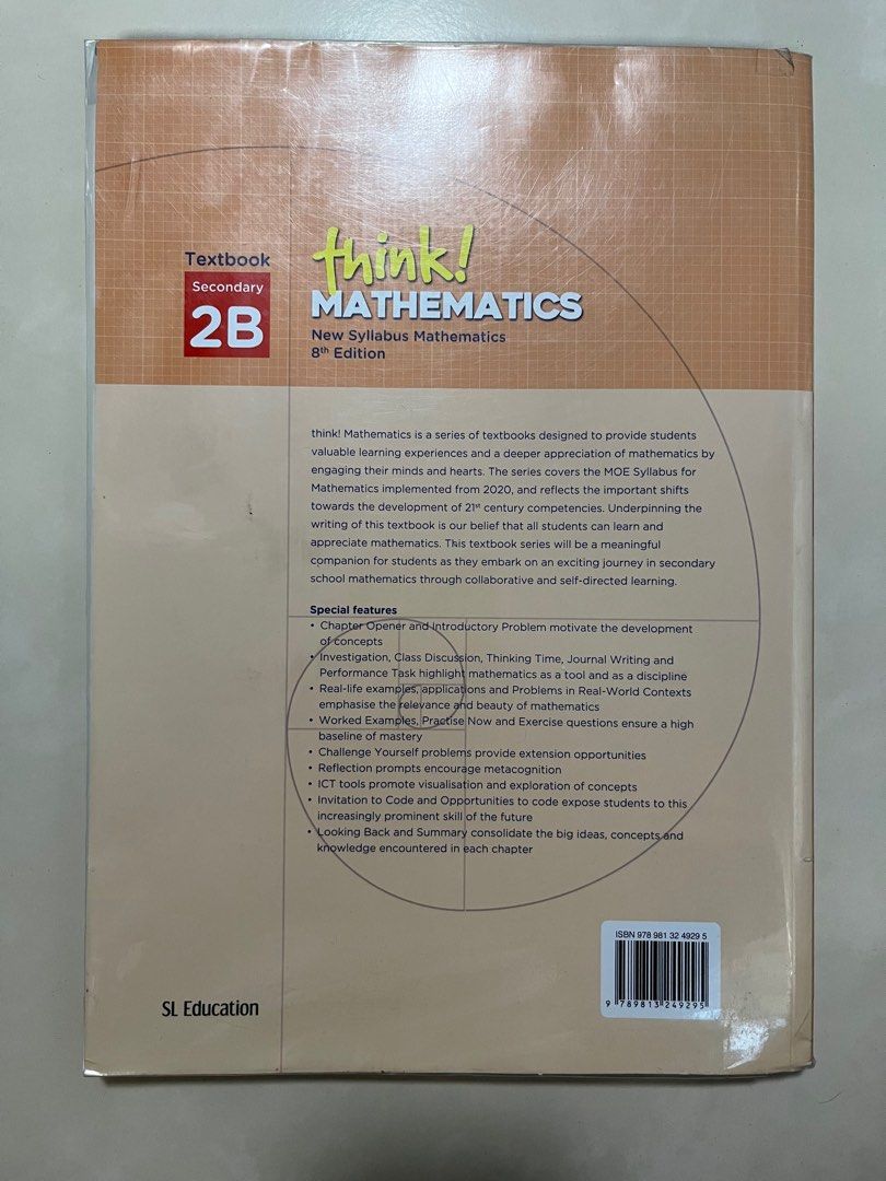 think! Mathematics 8th edition textbook 2B, Hobbies & Toys, Books ...
