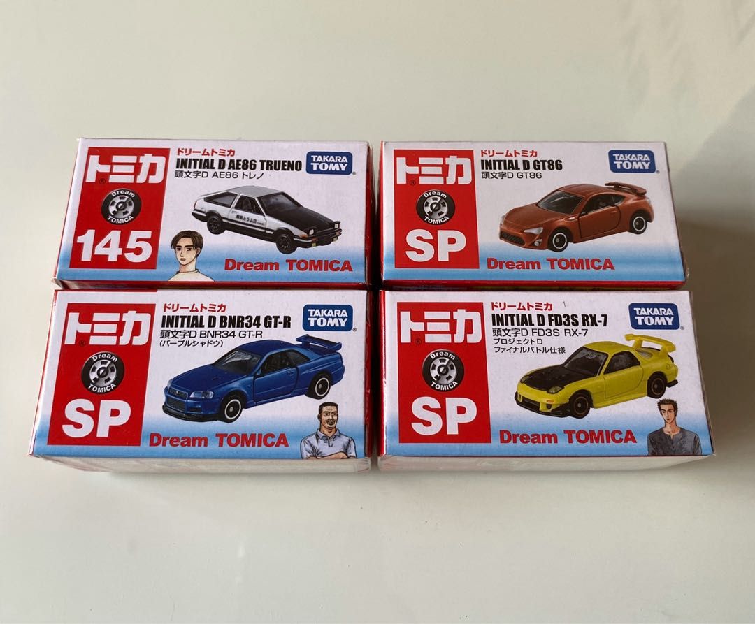 Tomica initial D 711 Japan Exclusive Set Toyota AE86 Nissan Skyline GTR ...