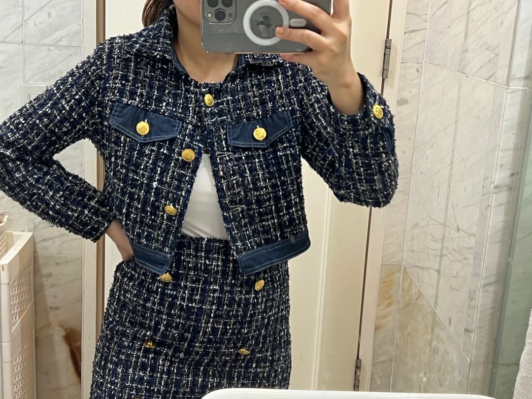 Tweed Coords (jacket + skirt), Women's Fashion, Dresses & Sets, Sets or ...
