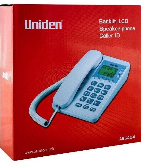 UNIDEN AS6404 Caller ID Speakerphone Backlit Display Corded Phone, TV ...