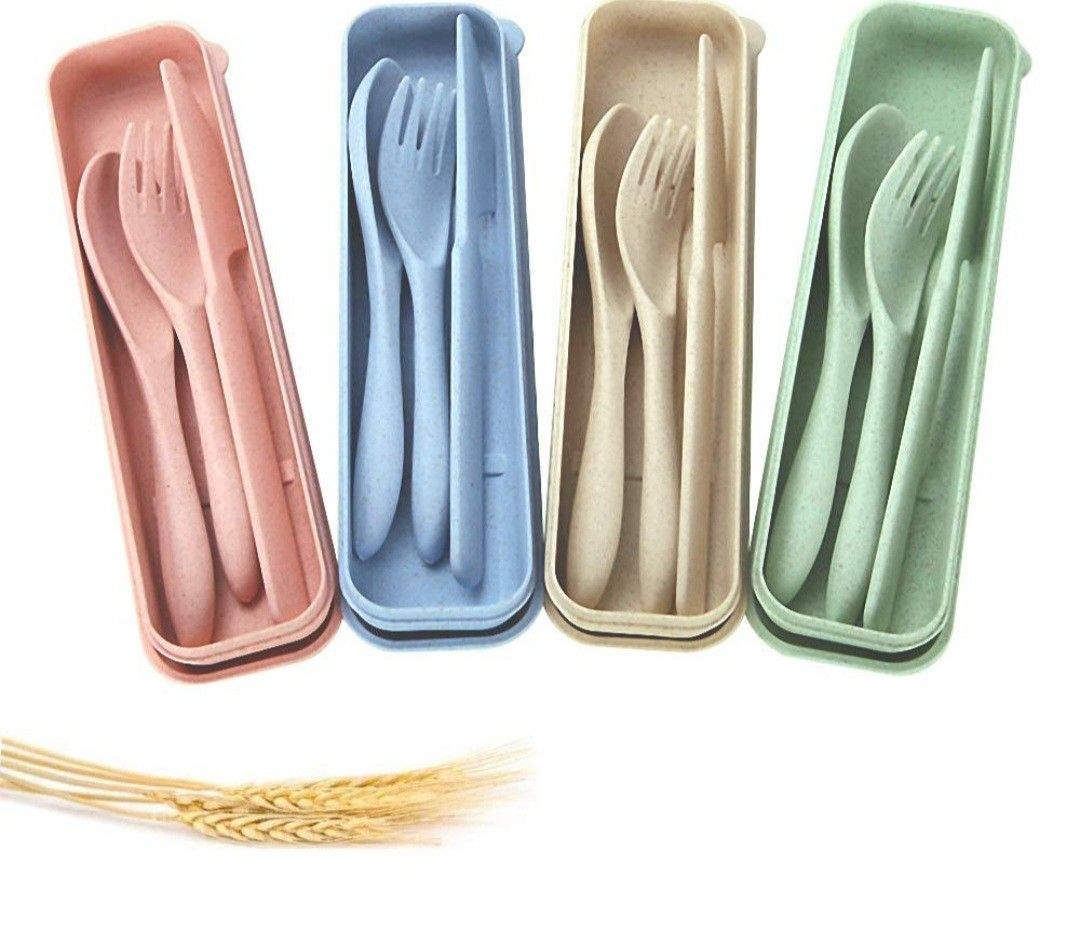Wheat Fibre Cutlery Set, Furniture & Home Living, Kitchenware ...