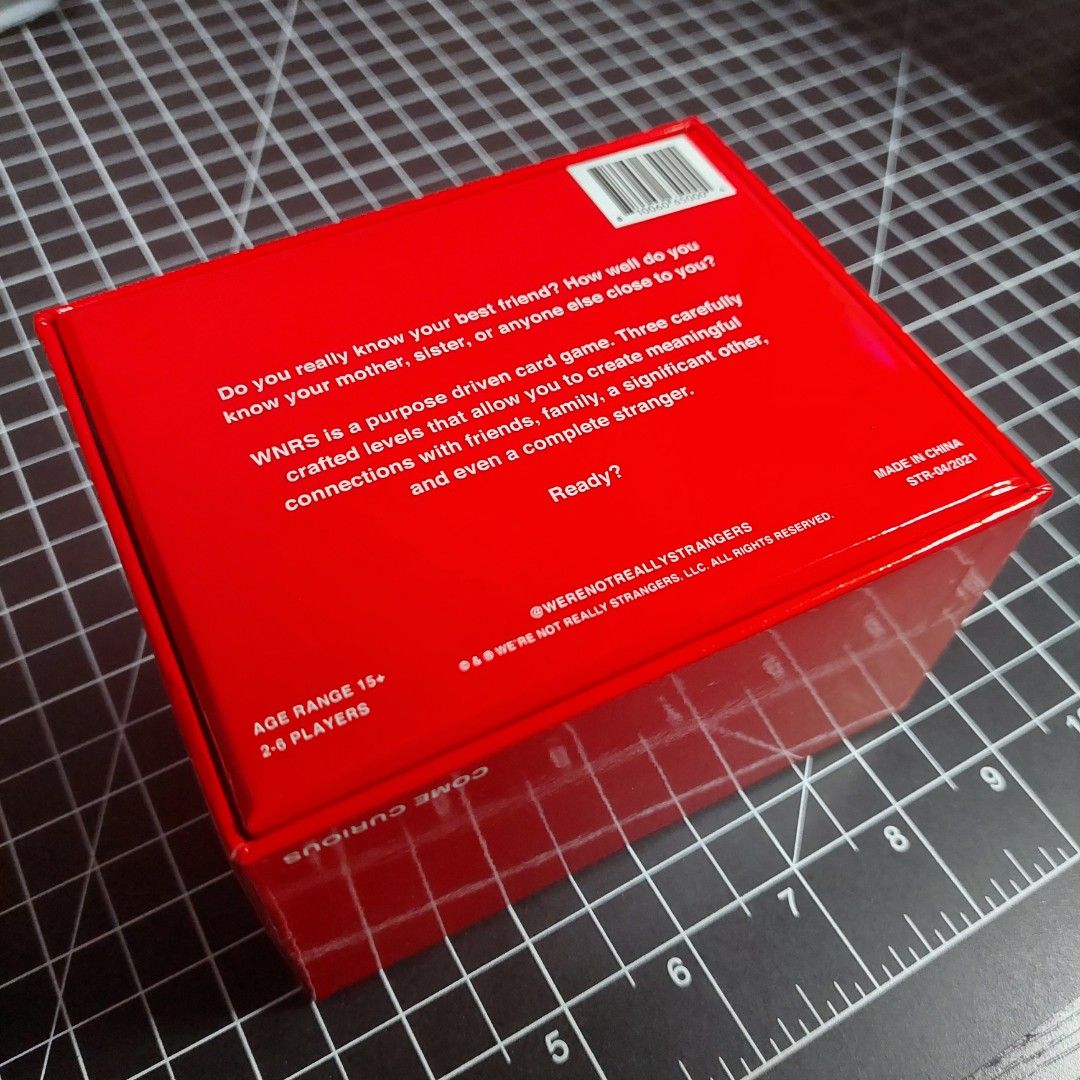 WNRS Card Game - We're Not Really Strangers, Hobbies & Toys, Toys ...