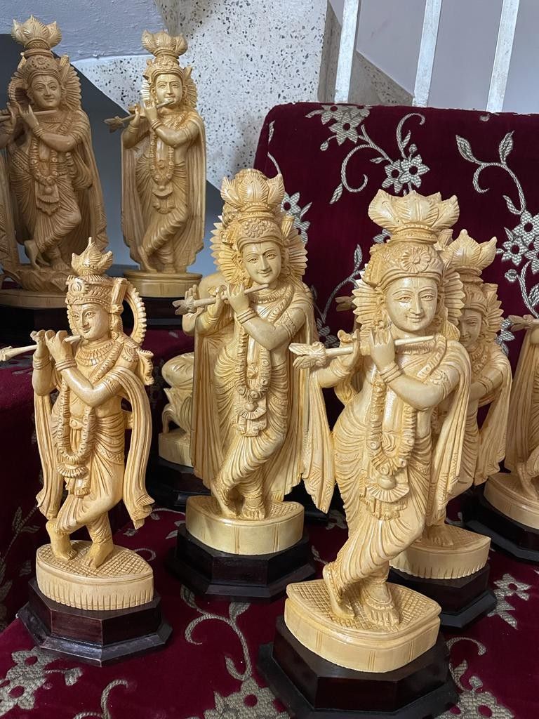 Wooden Krishna and Hanuman statues, Hobbies & Toys, Memorabilia ...