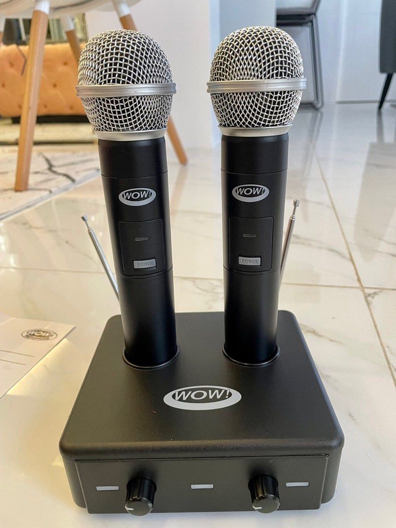 Wow Dual Witeless Mic, Audio, Microphones on Carousell