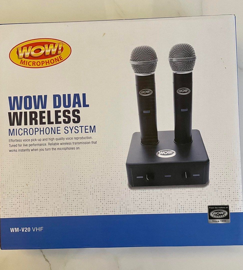 Wow Dual Witeless Mic, Audio, Microphones on Carousell