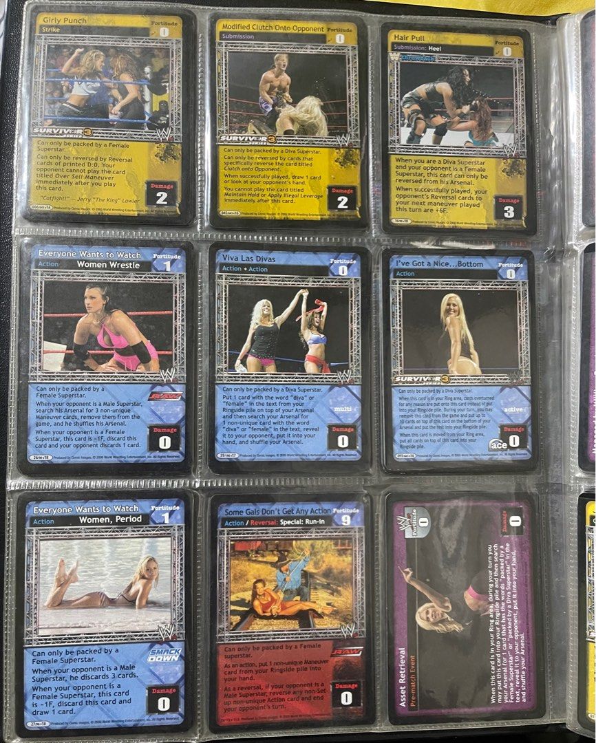 WWF WWE Raw Deal Deckbuilding cards Part 5; Diva, Hobbies & Toys, Toys ...