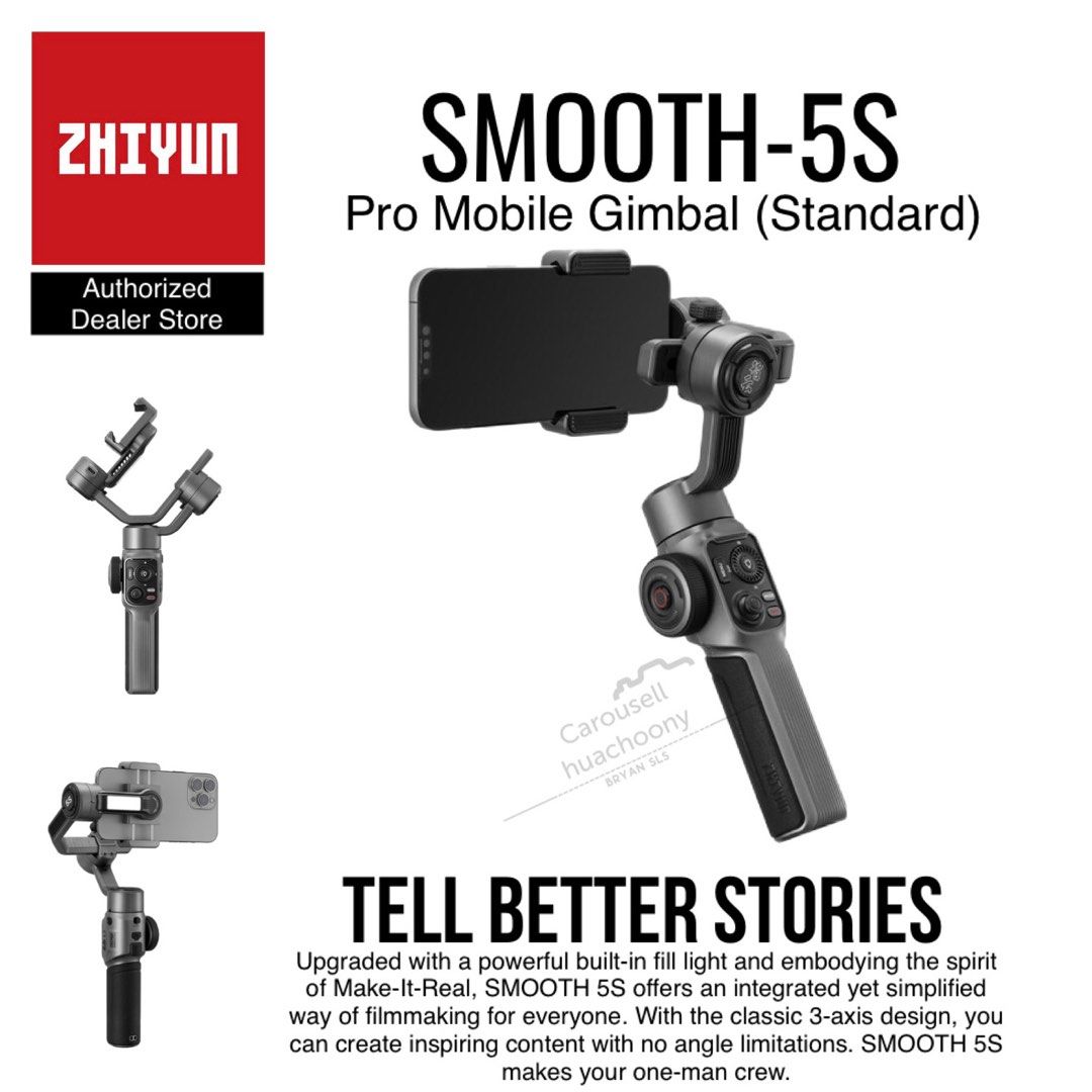 Zhiyun SMOOTH 5S Pro Smartphone Stabilizer, Photography, Photography ...