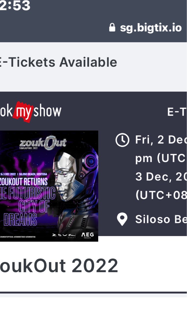 ZOUKOUT DAY 1, Tickets & Vouchers, Event Tickets on Carousell