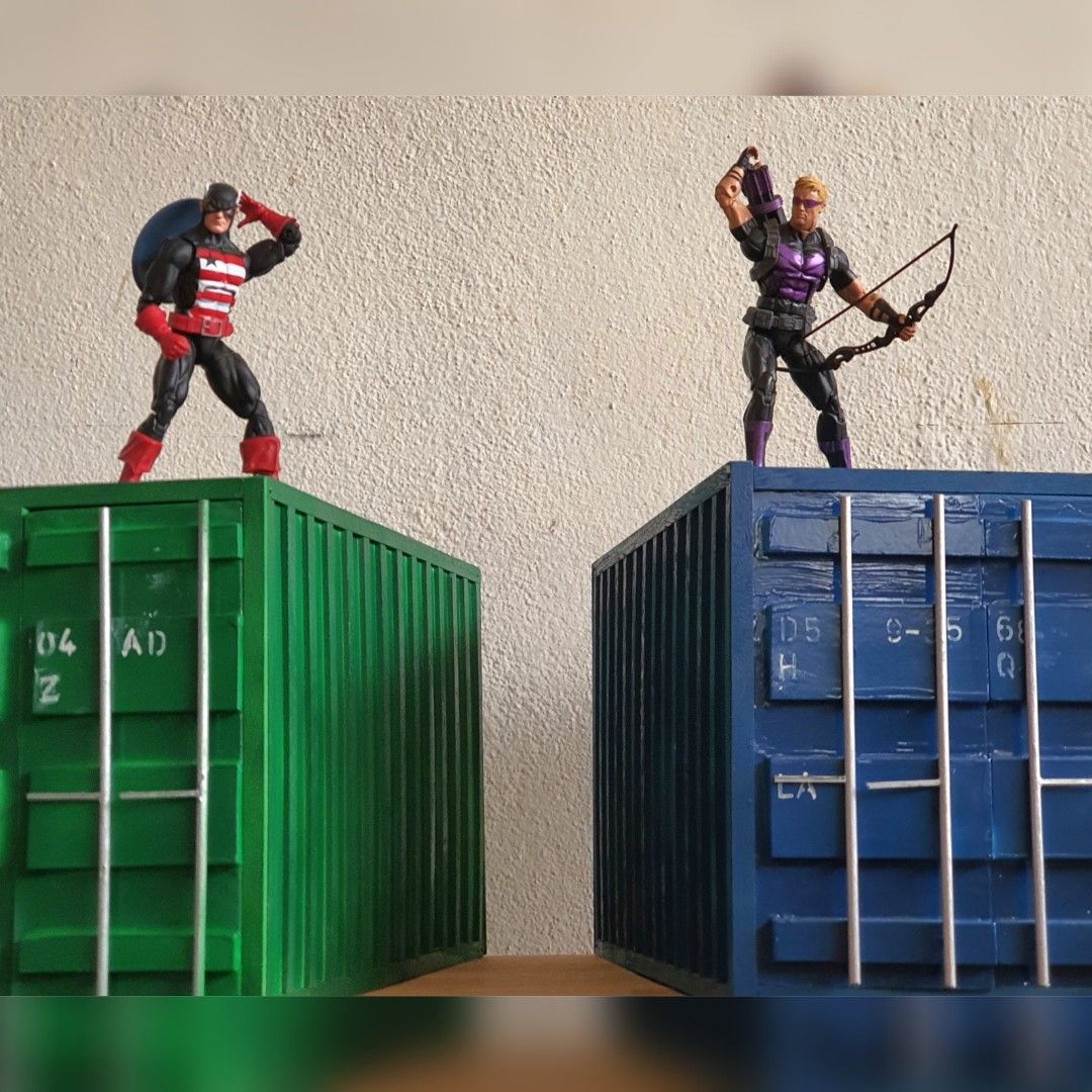 1/12 SHIPPING/FREIGHT CONTAINER Diorama set suitable for Marvel Legends ...