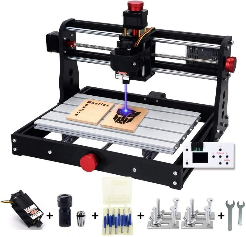 2810) Mostics 2 in 1 CNC 3018 Pro Machine with 5.5W-450nm Power Module ...