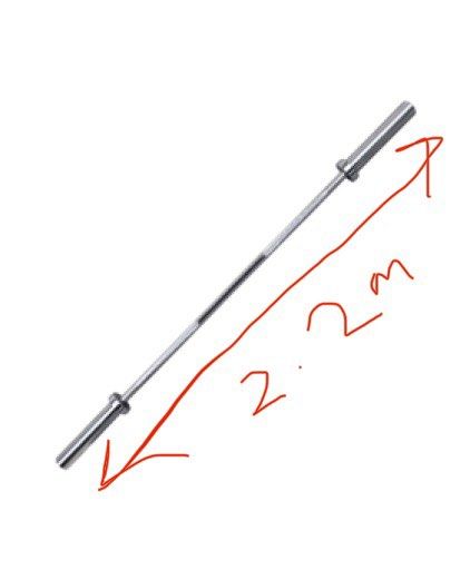 2nd Hand 2.2m Olympic barbell, Sports Equipment, Exercise & Fitness ...