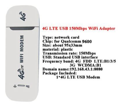 3G/4G LTE USB SIM Card Mobile Broadband Ethernet Adapter Stick (Dongle ...
