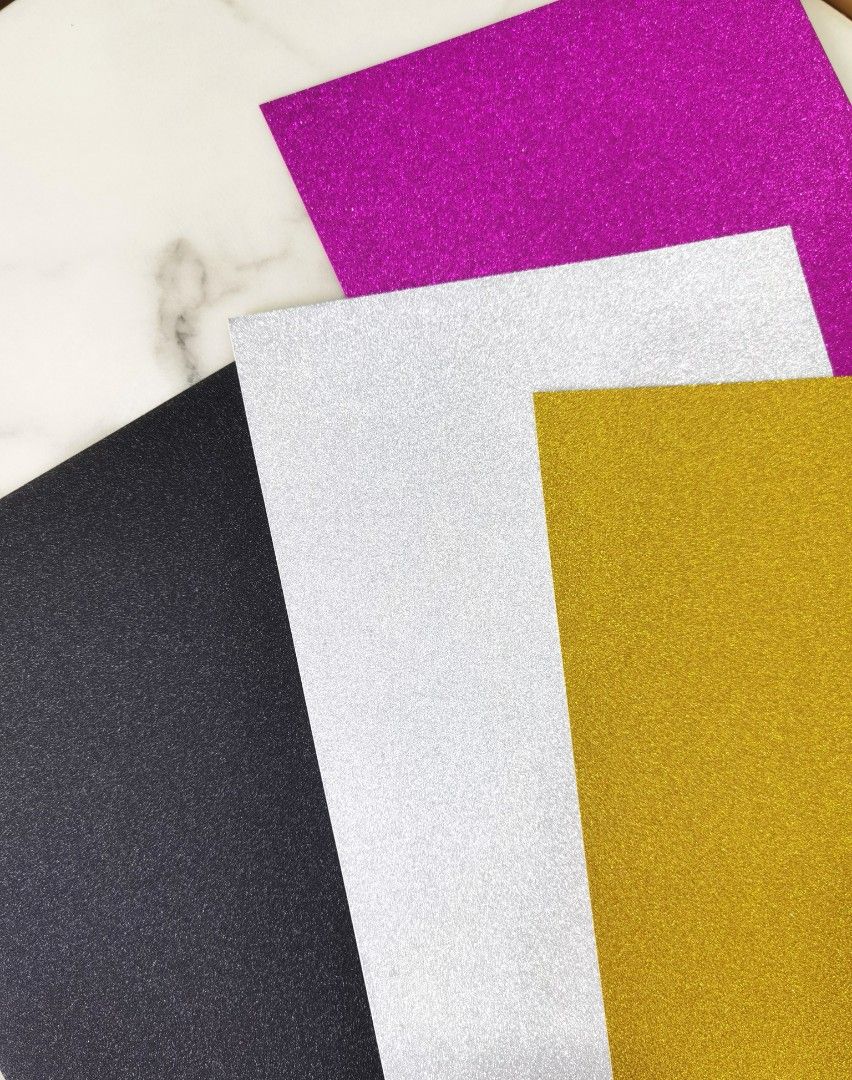 6 pieces set. Bling A4 Glitter Papers 250gsm Thick Cardstock. Fancy ...