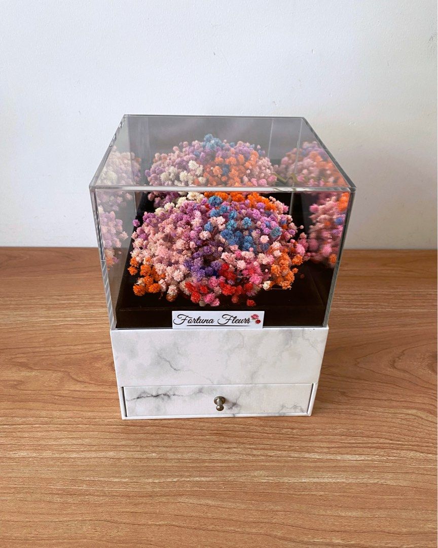 Acrylic jewellery box hamper gift set money flowers bouquet wedding ...