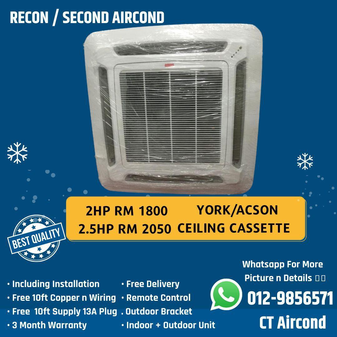 Acson 2hp Ceiling Cassette Aircond GM2026, TV & Home Appliances, Air ...