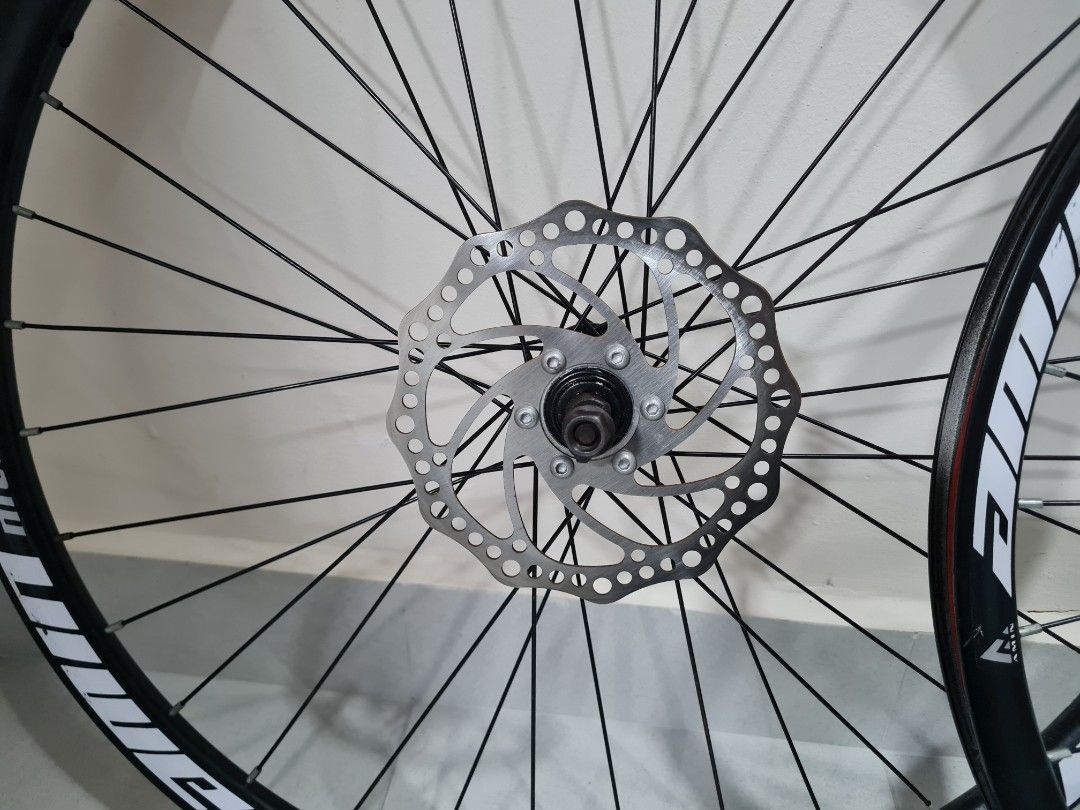 Amin 26 inch black wheelset rims rim wheel set brake disc Shimano 8 ...