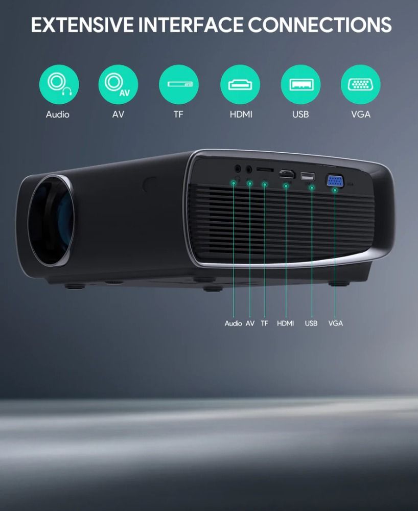 AUKEY RD-870S Cinex S Lite Full HD 1080P Wi-Fi LED Projector with ...