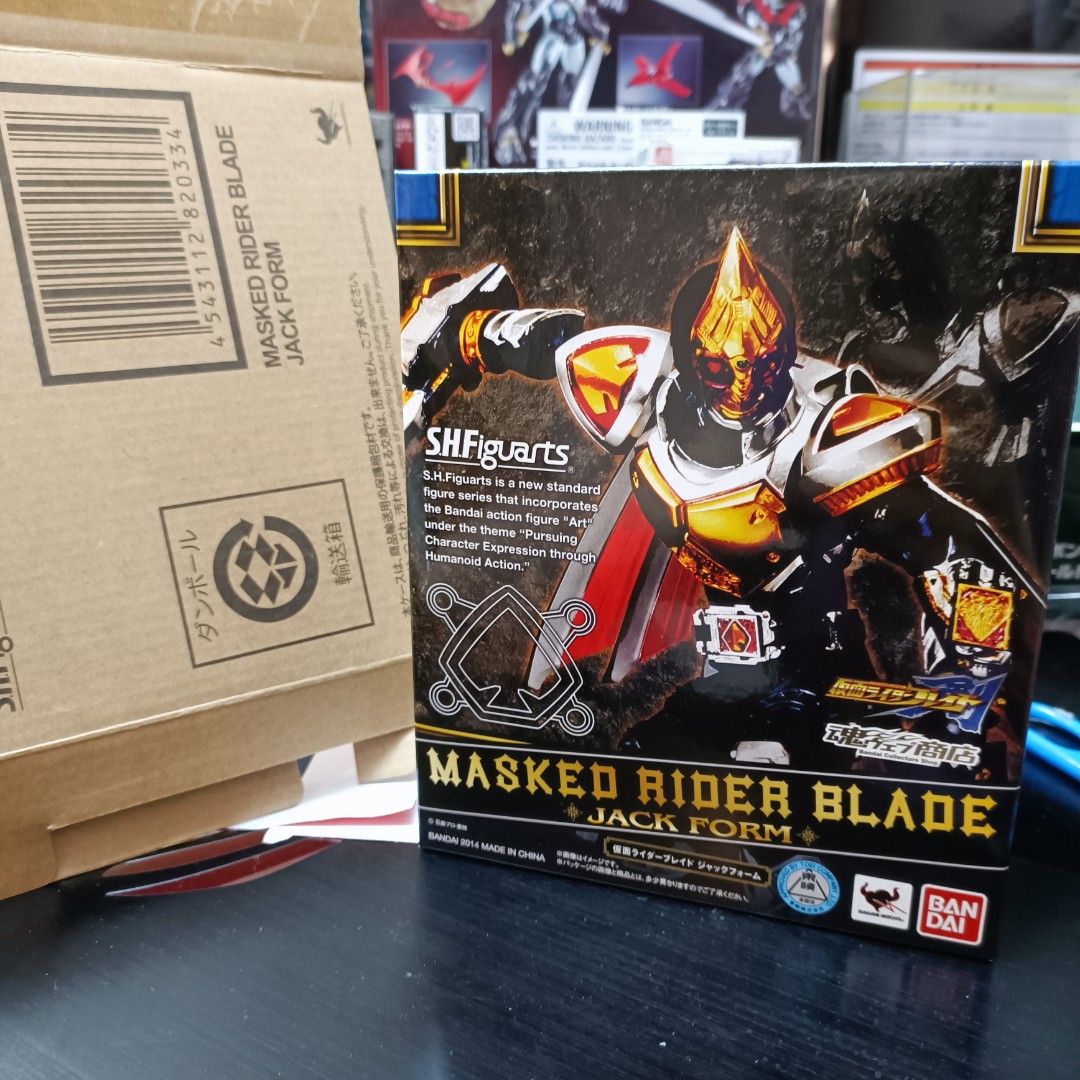 Bandai 魂店限定 s.h.figuarts shf 幪面超人 劍 Blade Jack Form 葵扇 masked rider ...