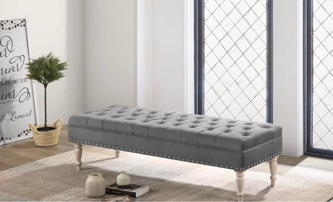 Bench chair / Chesterfield Bench Chair / Victoria French Bench / Fabric ...