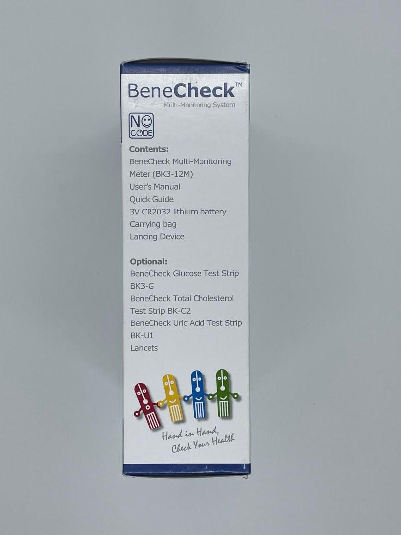 BeneCheck 三合一血糖+尿酸+膽固醇儀器 Blood glucose+Uric acid+ Cholesterol (平行進口 ...