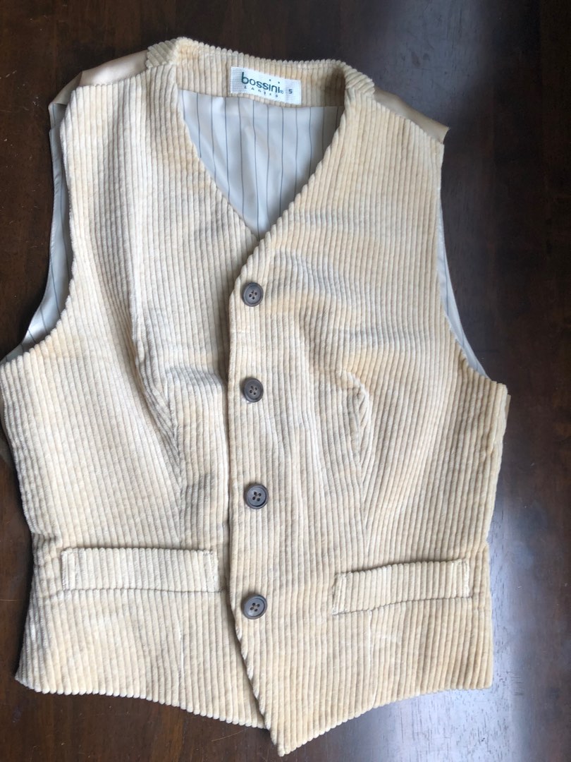 Bossini Corduroy Vest, Women's Fashion, Tops, Other Tops on Carousell