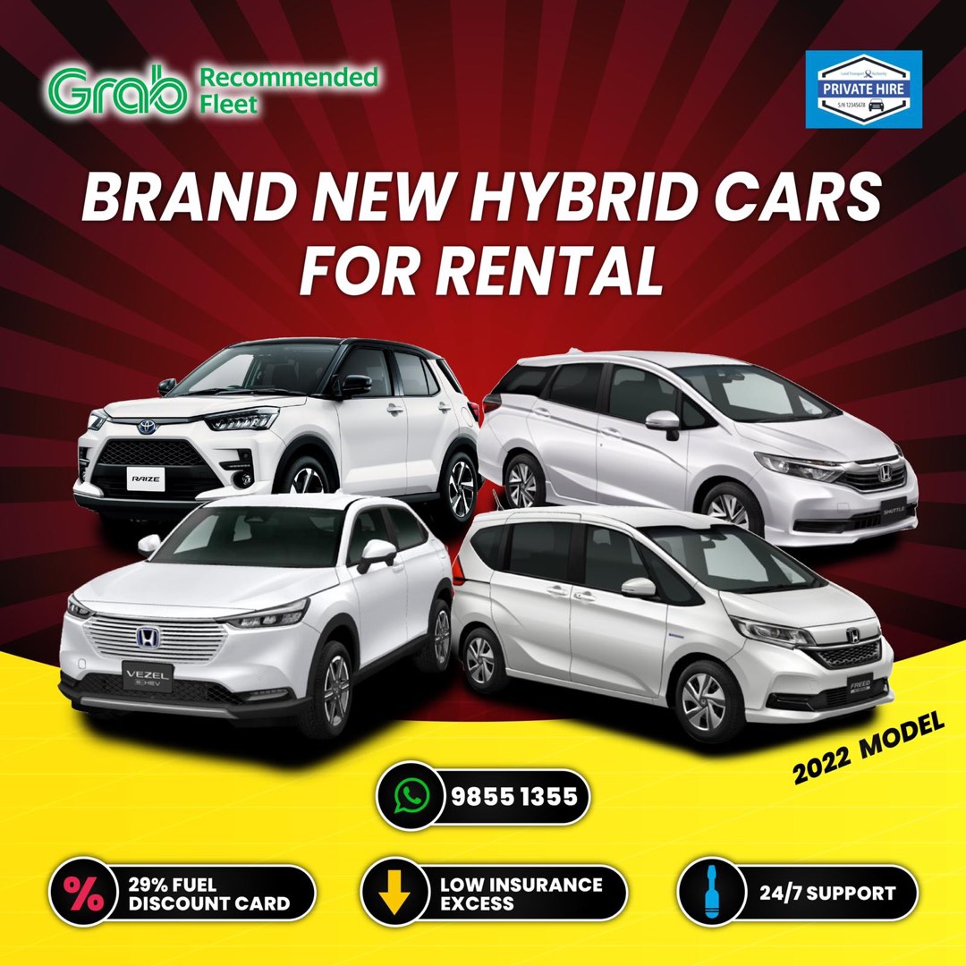 Brand New PHV Hybrid Car Rental Grab Recommended Fleet, Cars, Car ...