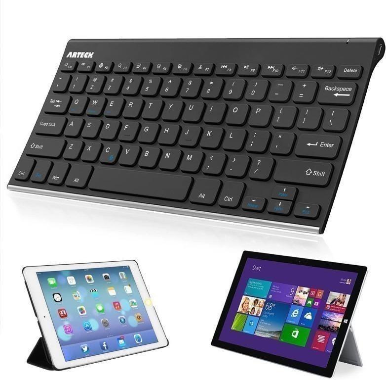 Built In Battery Arteck Bluetooth Keyboard Stainless Steel Universal