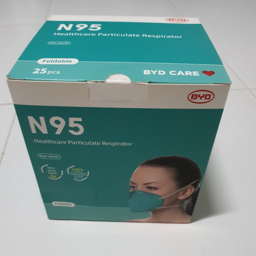 BYD N95 MASK, Health & Nutrition, Face Masks & Face Shields on Carousell
