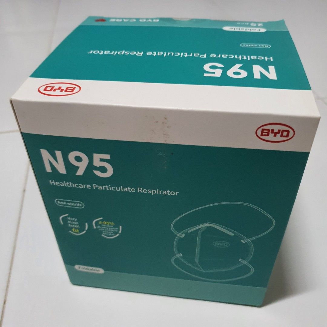 BYD N95 MASK, Health & Nutrition, Face Masks & Face Shields on Carousell