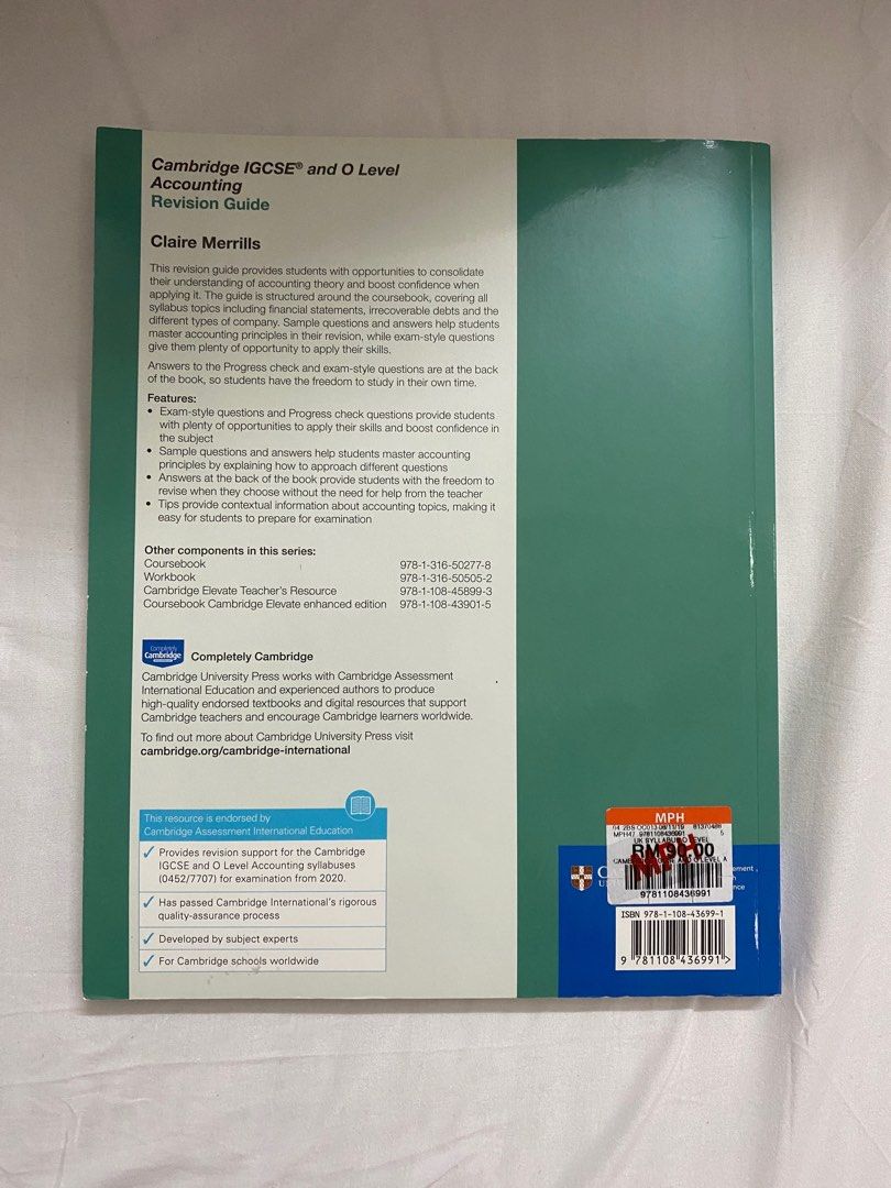 Cambridge IGCSE & O Level Accounting Revision Guide, Hobbies & Toys ...