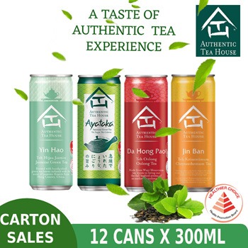[Carton Sales] Assorted AUTHENTIC TEA HOUSE Drinks 300ML x 12Cans, Food ...