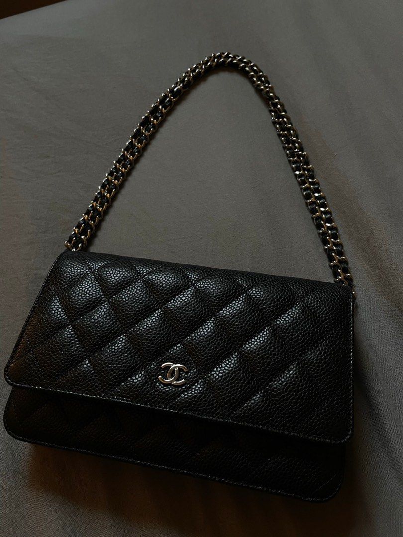 Chanel WOC Black Caviar with SHW, Luxury, Bags & Wallets on Carousell