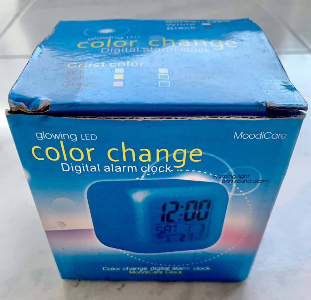 Colour Changing Digital Alarm Clock, Furniture & Home Living, Home ...