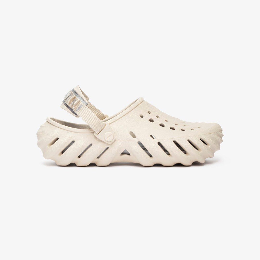 Crocs Echo Clogs - Stucco (Grey Beige), Women's Fashion, Footwear ...