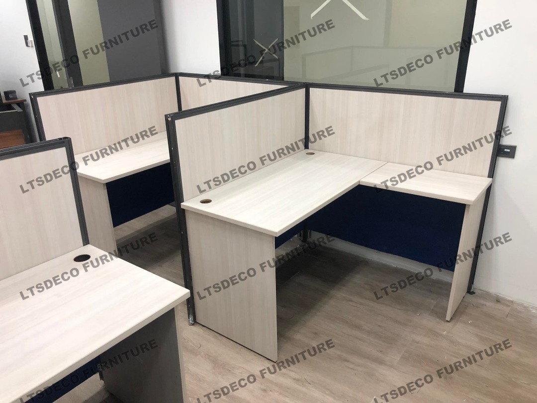 CUSTOMIZED L-SHAPE MODULAR TABLE OFFICE PARTITION FURNITURE, Furniture ...
